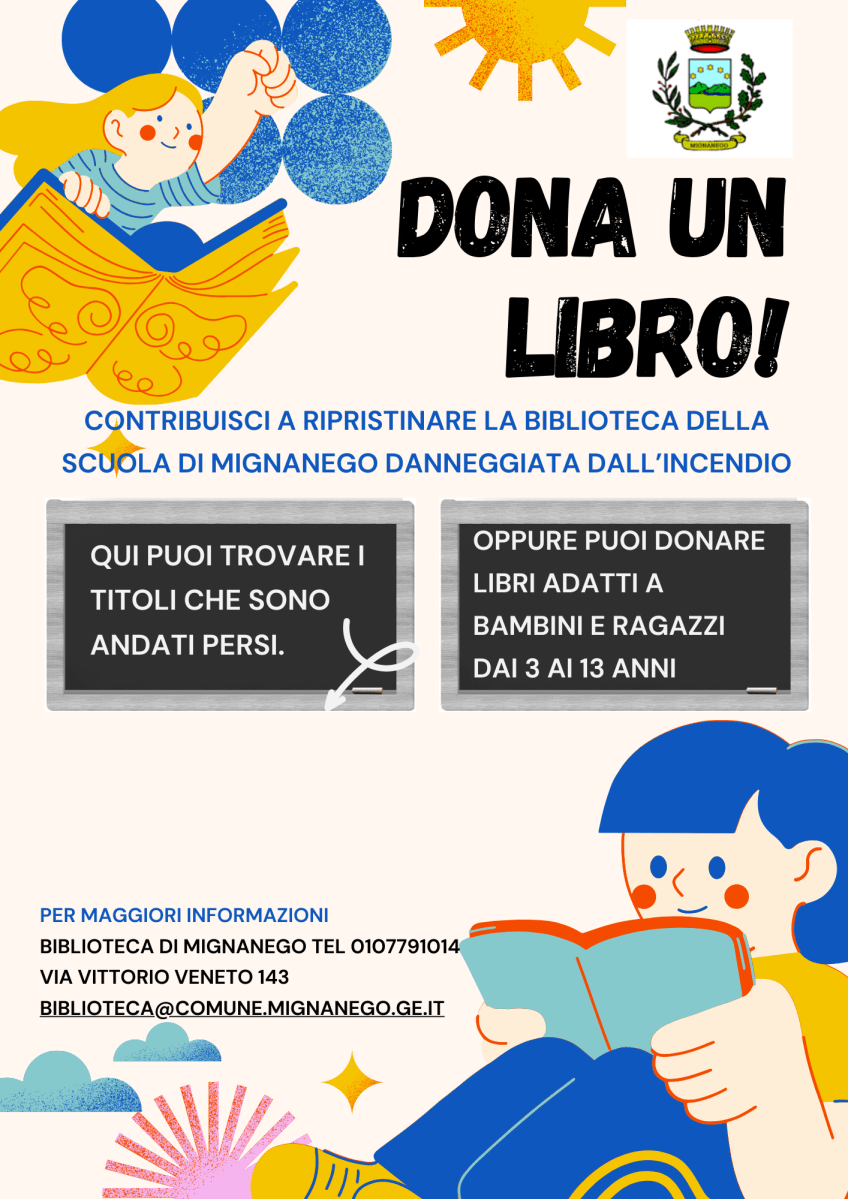 DONA UN LIBRO! | biblioteca di mignanego